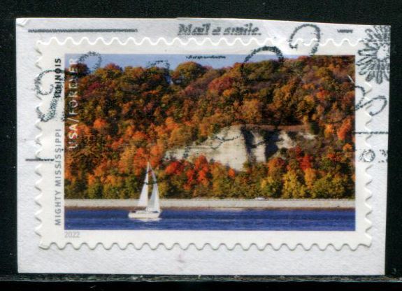 5698d US (58c) Mighty Mississippi SA, used on paper | United States ...