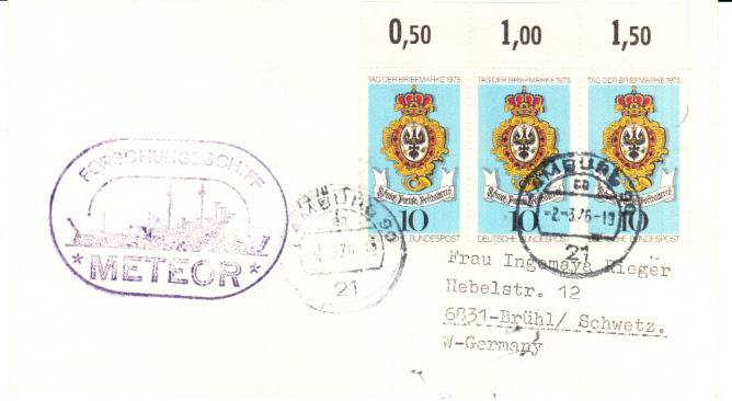 German Ship Cover "Forschngsschiff Meteor"1976 | Europe - Germany ...