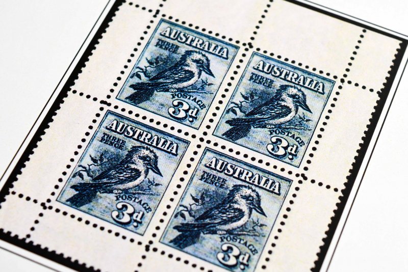 COLOR PRINTED AUSTRALIA 1913-1975 STAMP ALBUM PAGES (61 illustrated ...