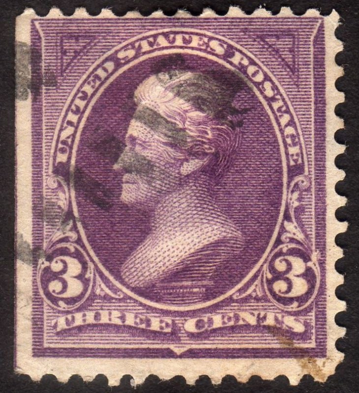 1895, US 3c, Andrew Jackson, Used, Sc 268 | United States, General ...