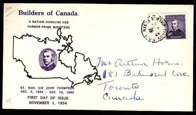 Canada cover #12062-4c Thompson FDC [#349]-Rose Craft-Ottawa-Feb 8 1961 ...
