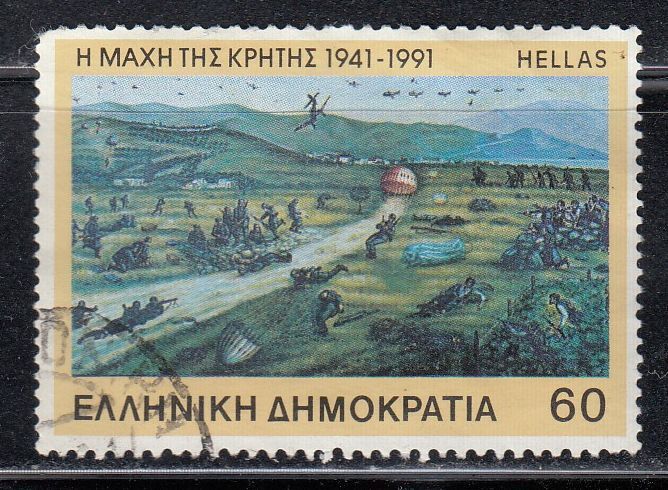 Greece 1991 Sc#1713 50 Years Battle of Crete (May 1941) Used | Europe ...