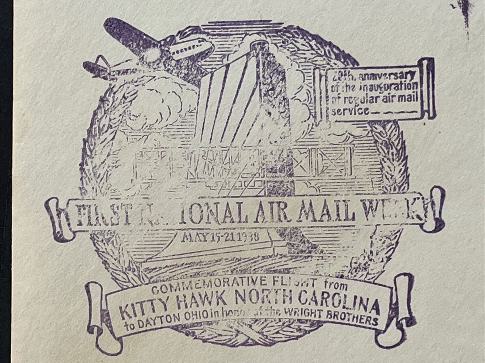 1938 NAMW National Air Mail Week Kitty Hawk, NC | United States, Stamp ...