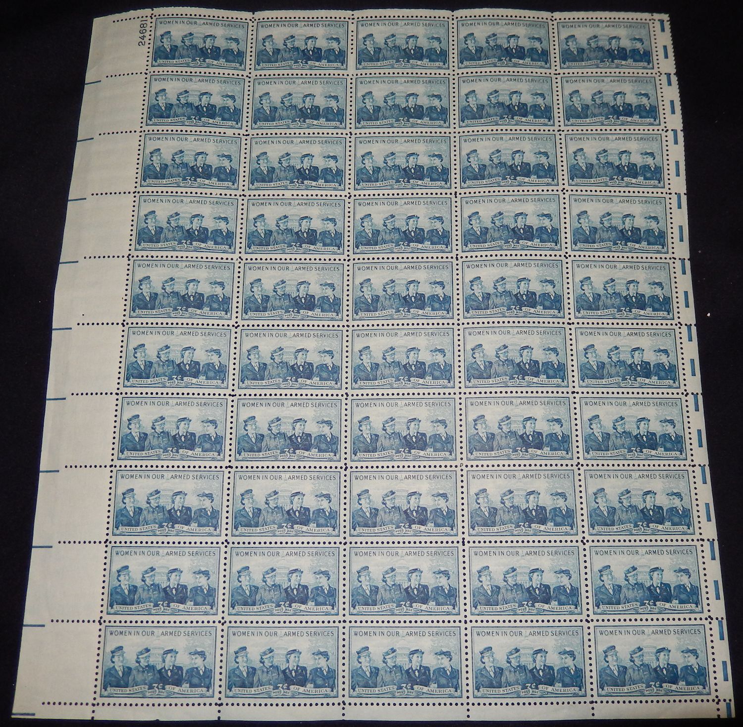 1013 3c Service Women, Full Sheet, F/VF OG NH..MORE.. sheet1013 ...