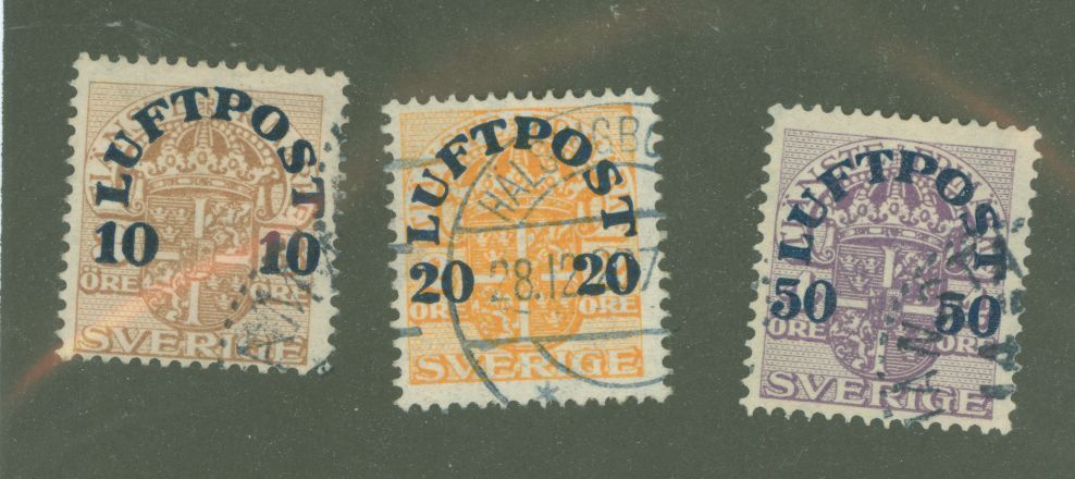 Sweden #C1-3 Single (Complete Set) | Europe - Sweden, Air Mail Stamp ...