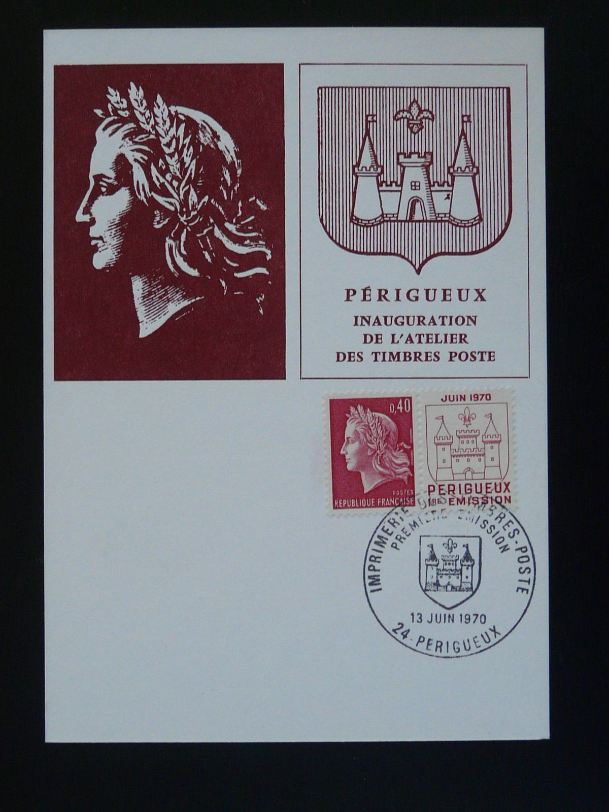 Marianne de Cheffer maximum card France 1970 | Europe - France ...