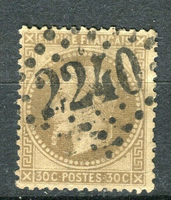 FRANCE; 1863 early classic Napoleon perf issue used 30c. value fair ...