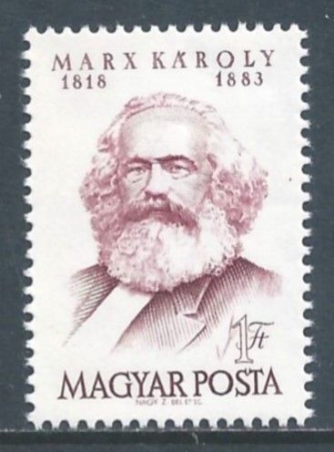 Hungary #1898 NH Karl Marx - Birth Anniv. | Europe - Hungary, General ...