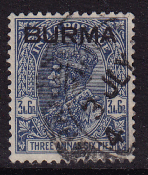 India with Burma overprint Early used stamp from collection lot w1h ...