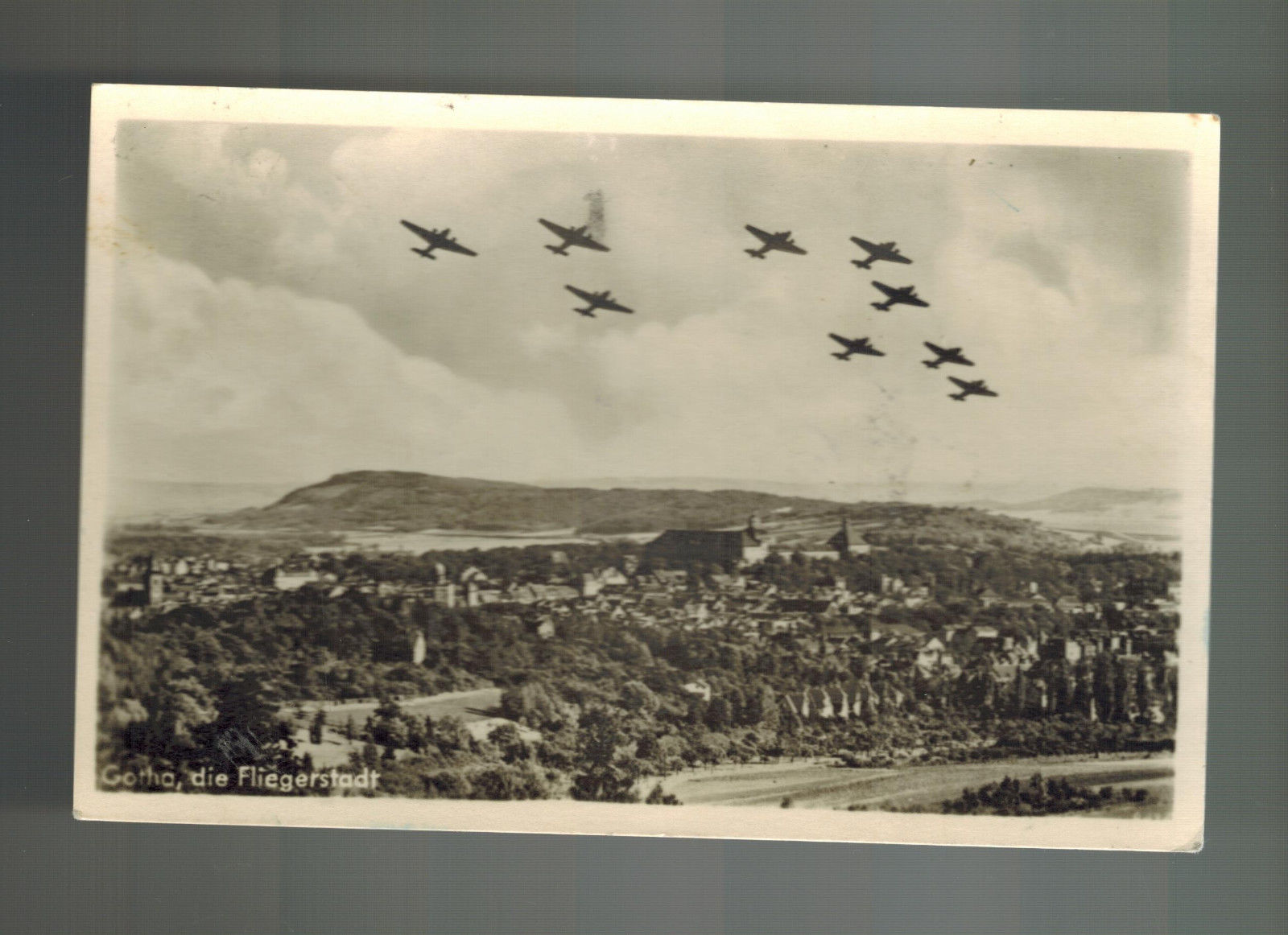 1945 Gotha East Germany DDR Luftwaffe Planes in Flight Postcard Cover ...