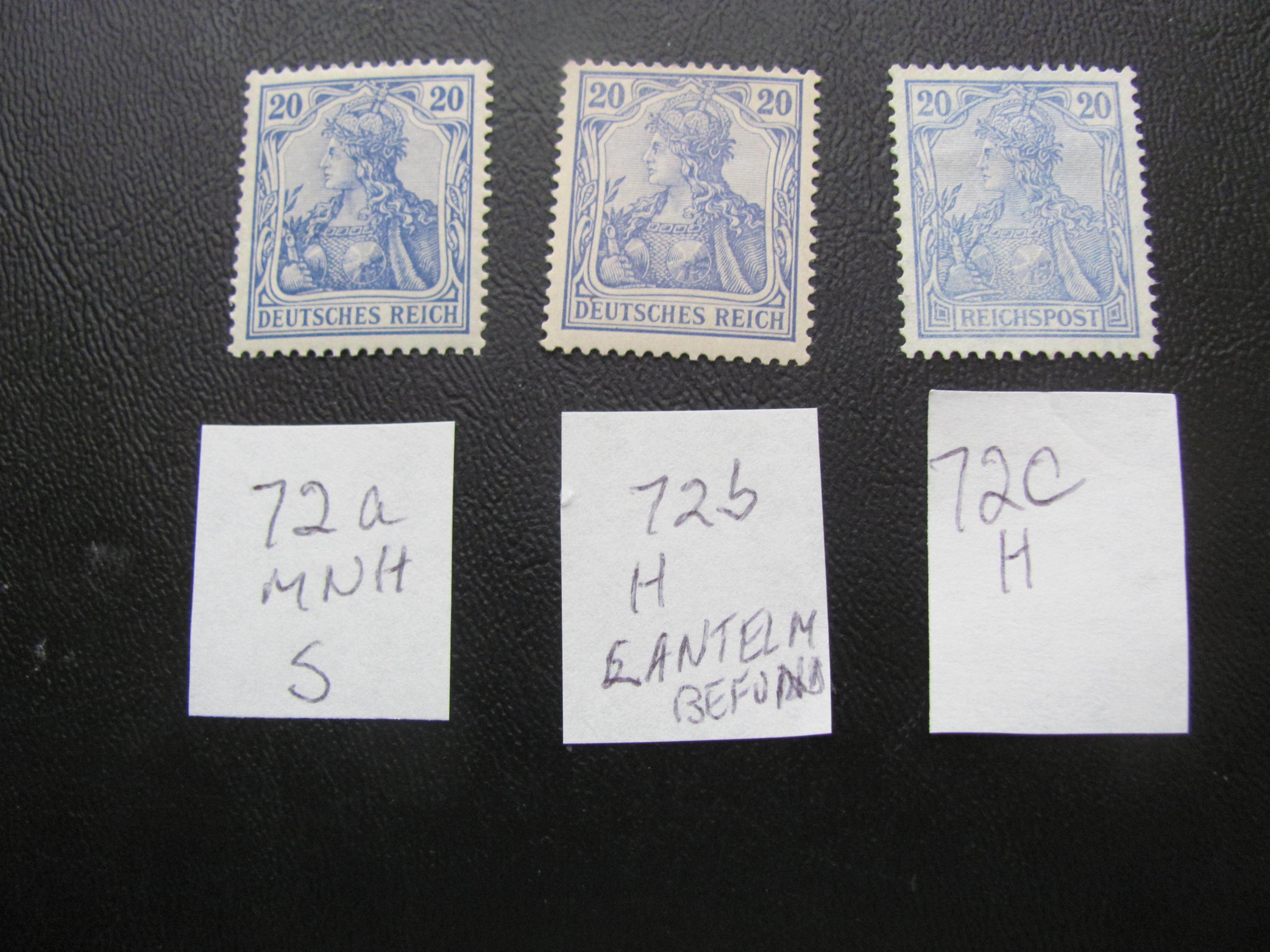 Germany 1902 Hinged MI. 72c SC 69 Ultamarine XF 1200 Euros (122) SEE ...