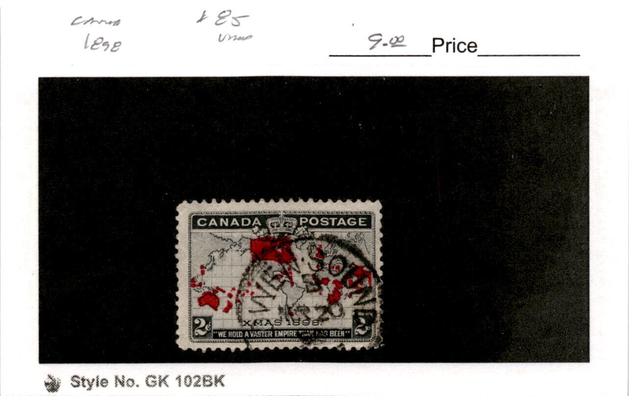 Canada, Postage Stamp, #85 Used, 1898 Christmas Map (AK) | Canada ...