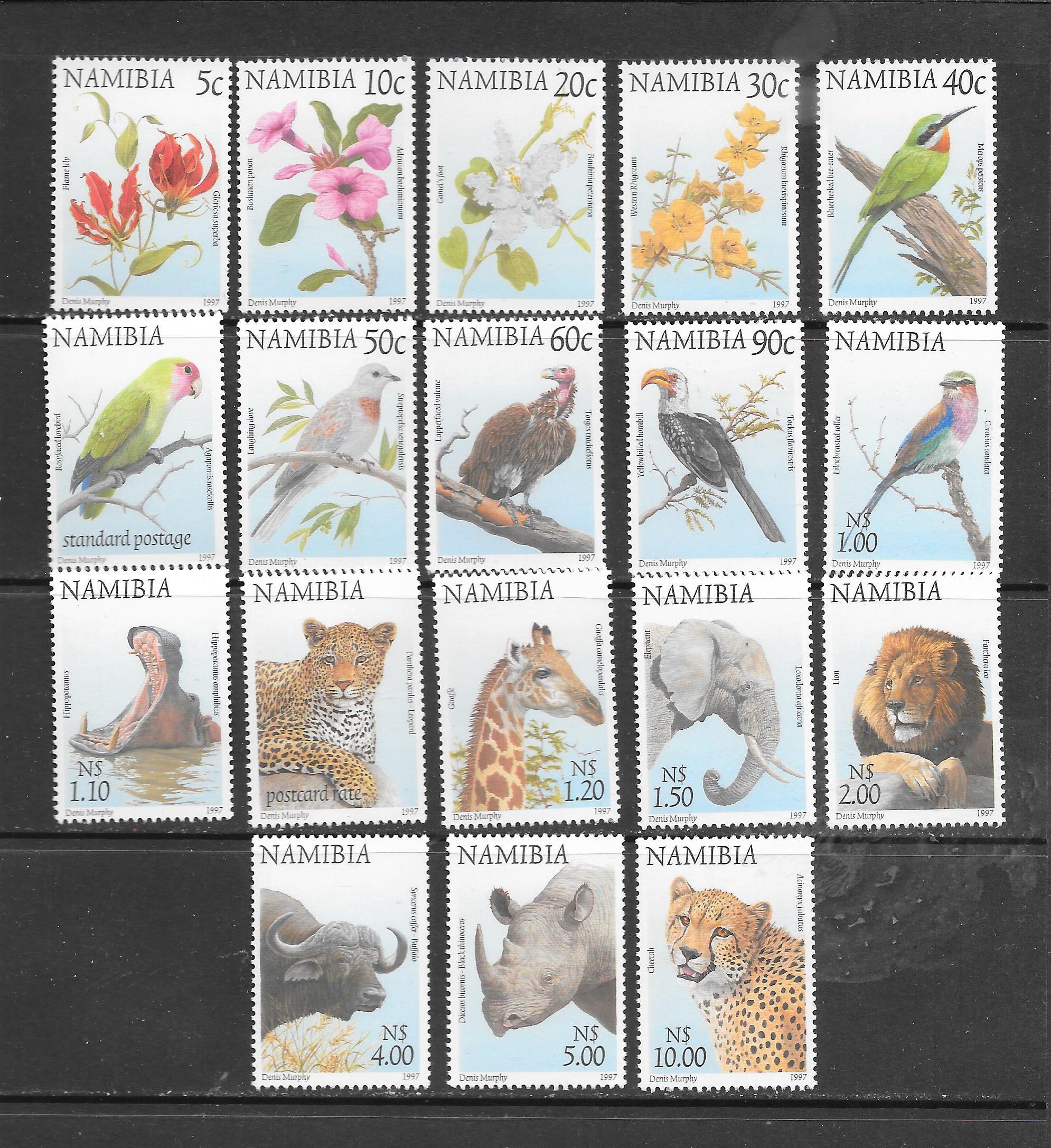 Namibia #853-70 Flora & Fauna MNH | Africa - Namibia, General Issue ...