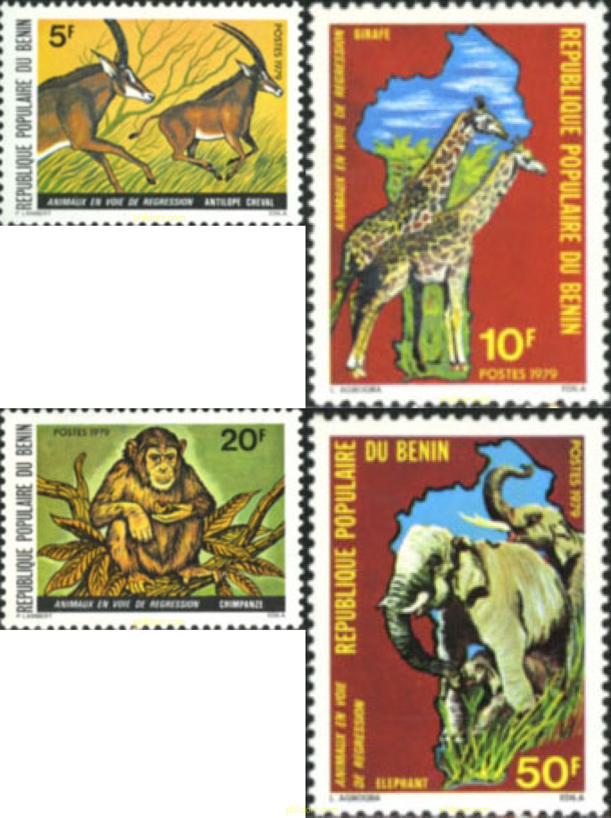 29535 MNH Benin 1979 Fauna en Peligro DE Extincion | Africa - Benin ...