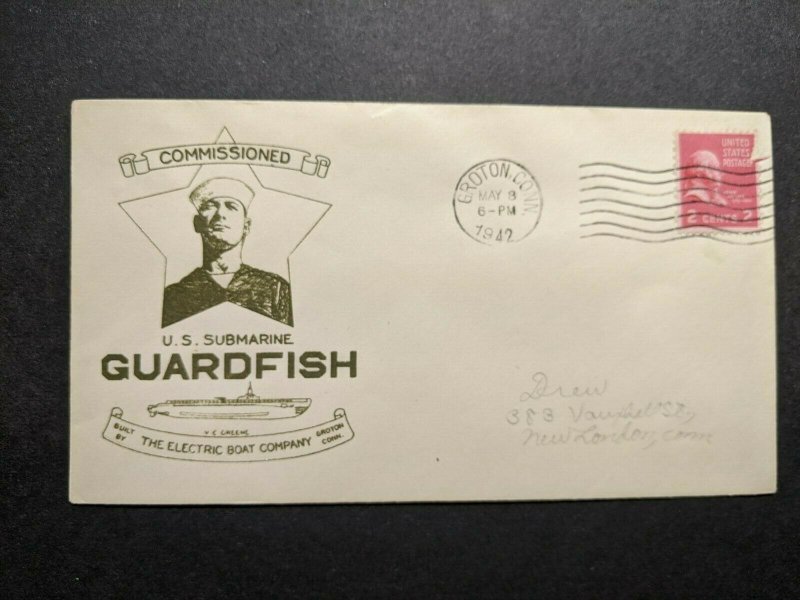 Submarine USS GUARDFISH SSN-217 Naval Cover 1942 WWII GREENE ...