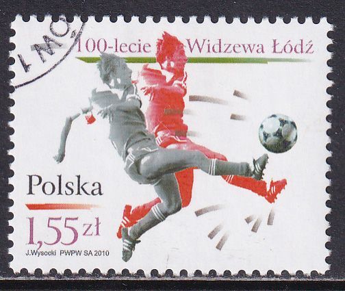 Poland 2010 Sc 3994 Widzew Lodz Soccer Team Centenary Stamp CTO ...