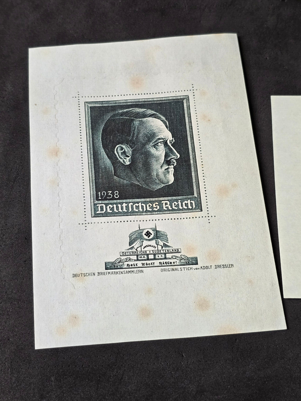 WW2 WWII Nazi Germany Third Reich Adolf Hitler Birthday souvenir stamp ...