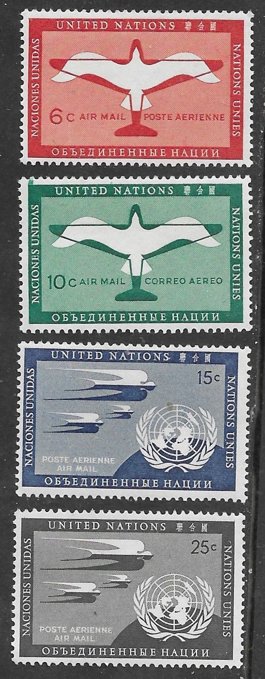 UN-NY # C1-C4 First Airmail series (4) Mint NH | Worldwide - United ...