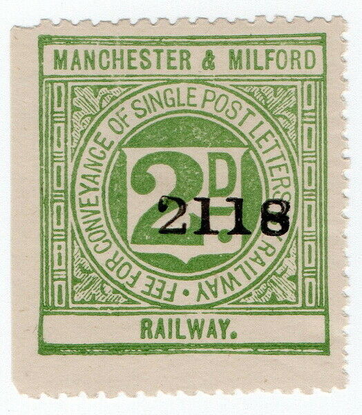 (I.B) Manchester & Milford Railway : Letter Stamp 2d | Great Britain ...