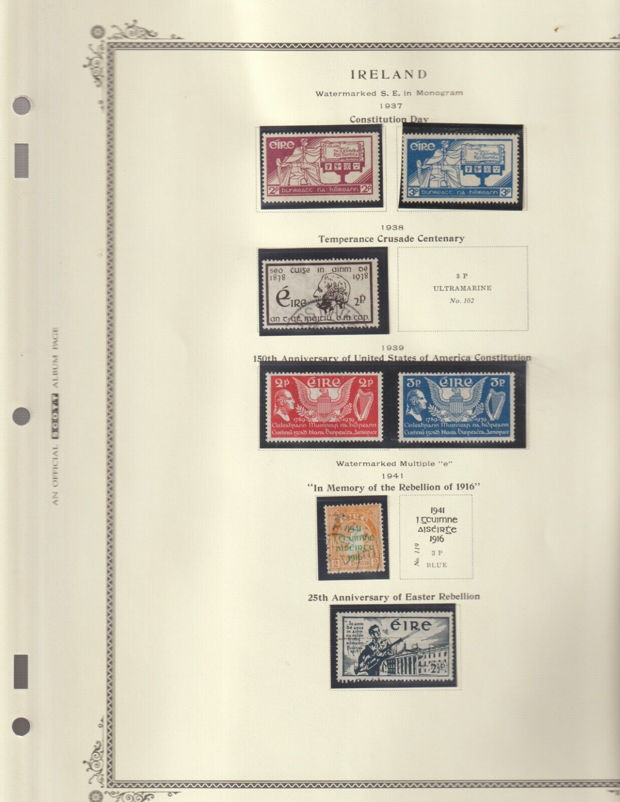Ireland Collection Commemorative Stamps 1929-1969, 150 Used & Unused ...