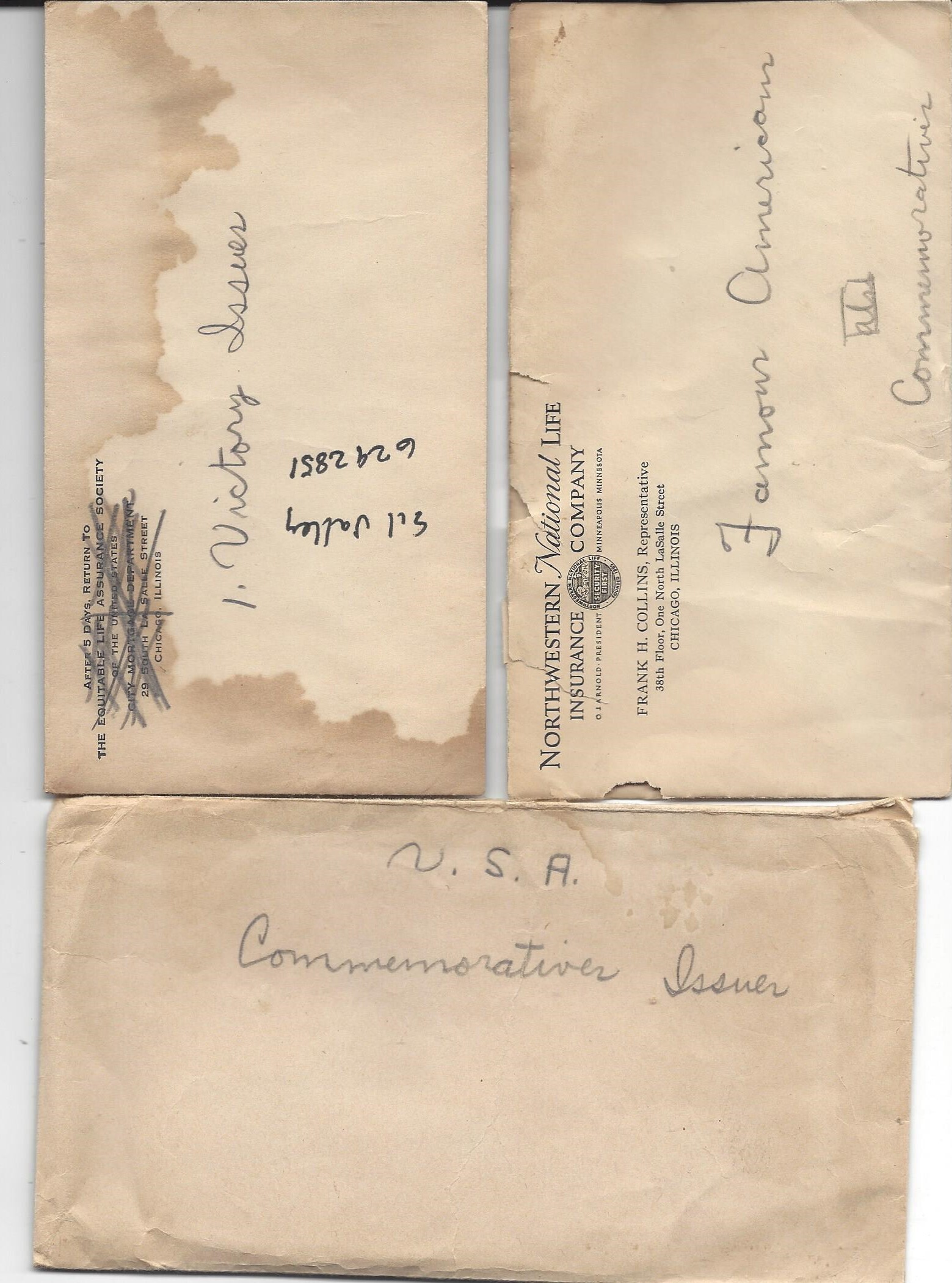 United States - 8 Old Envelopes with approx 400 stamps - 1920s and 30s ...