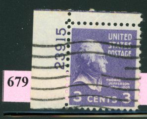 PKStamps - USA - 807 - Used - Plate Number Single #21-679 | United ...