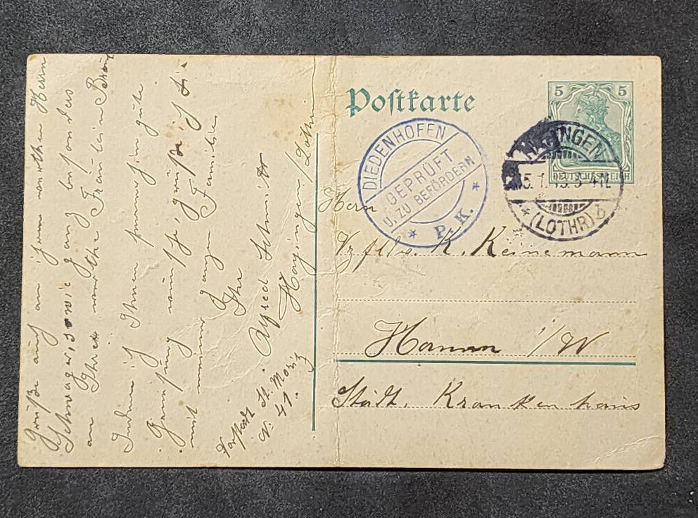 WW1 WWI Imperial German Wartime postcard w stamp 1915 | United States ...