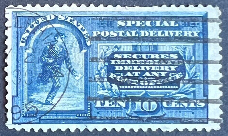Scott#: E4 - Messenger Running 10¢ 1894 BPE single used stamp - Lot C1 ...