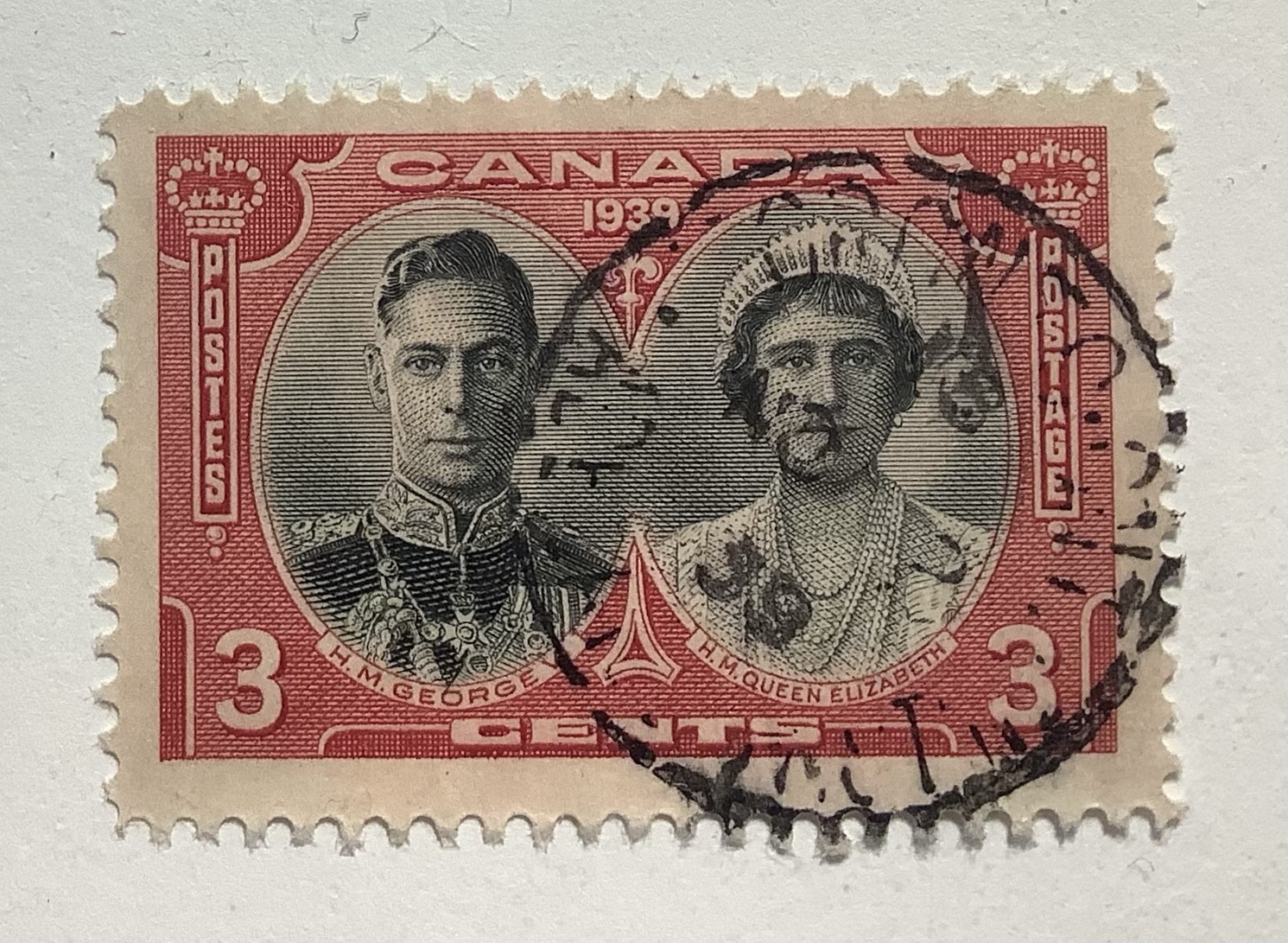 Canada 1939 Scott 248 used - 3c, Royal Visit, King George V & Queen ...