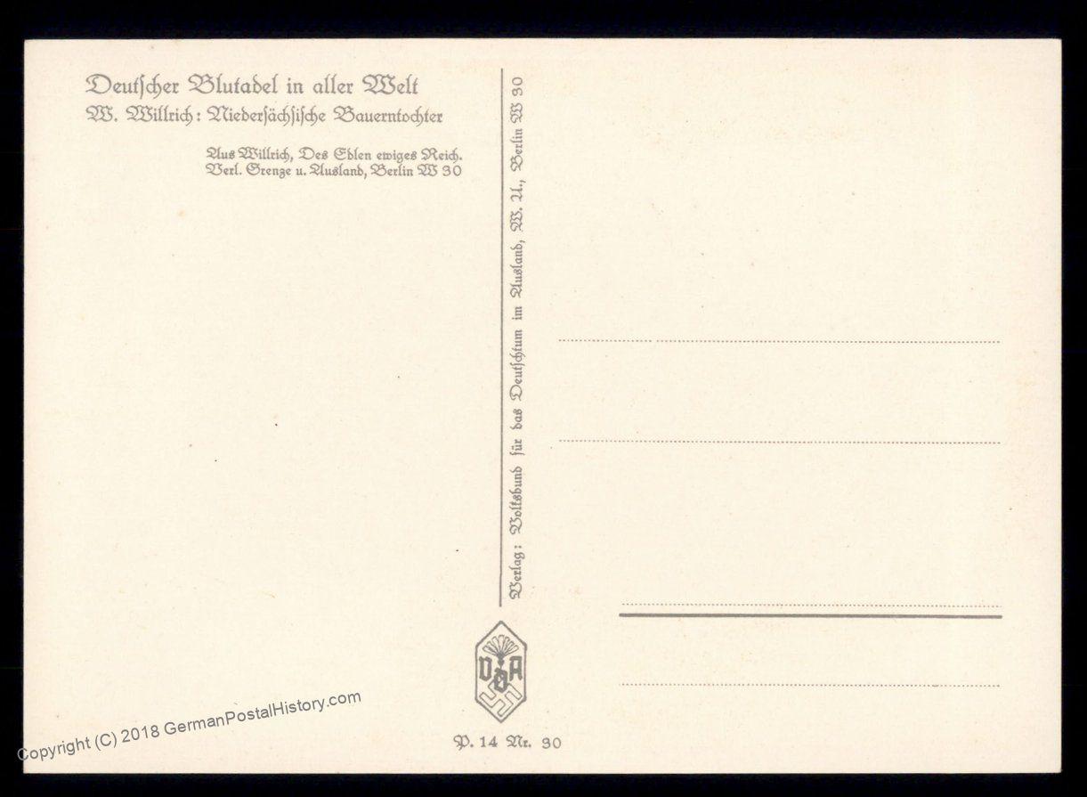 3rd Reich Germany VDA Willrich Propaganda Card 94034 | Worldwide ...