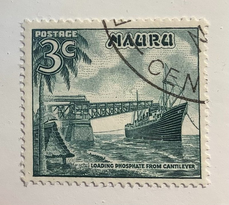 Nauru 1966 Scott 60 used - 3c, Loading Phosphate from Cantilever | Australia & Oceania - Nauru ...