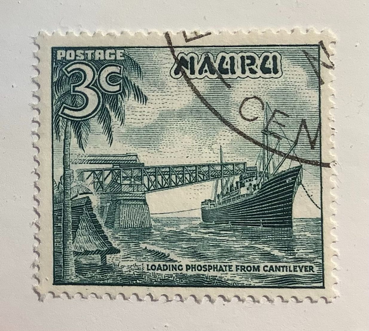 Nauru 1966 Scott 60 used - 3c, Loading Phosphate from Cantilever | Australia & Oceania - Nauru ...