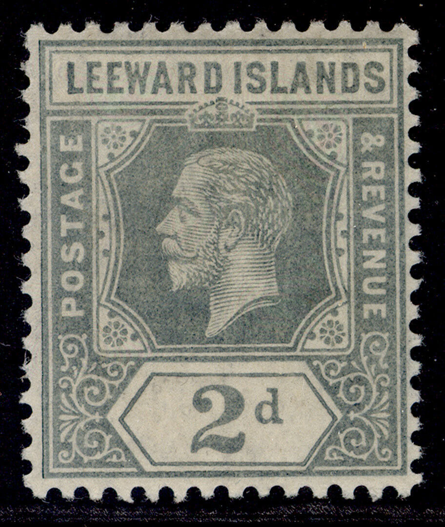 LEEWARD ISLANDS GV SG49, 2d slate grey, LH MINT. | Caribbean - Leeward ...