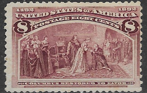 US 236 1893 8 cents fine mint hinged | United States, General Issue ...