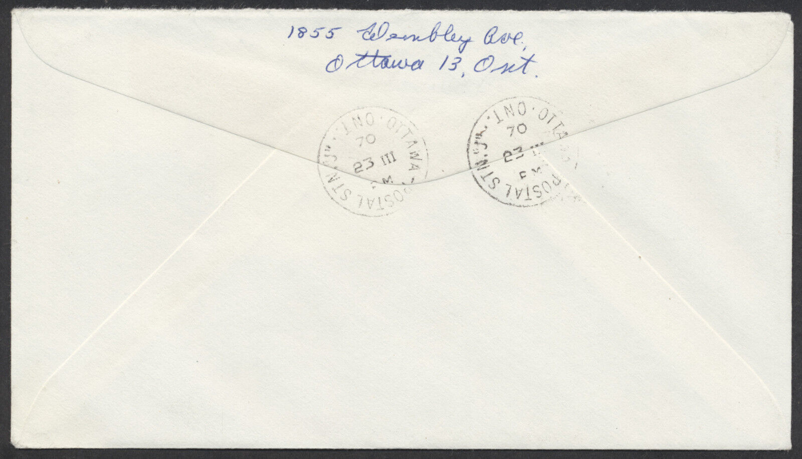 1970 Registered Cover #508i 25c Osaka Expo70 Identical Pair Ottawa Stn ...