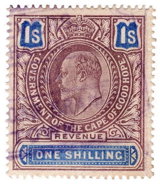 (I.B) Cape of Good Hope Revenue : Stamp Duty 1/- | Africa - South ...