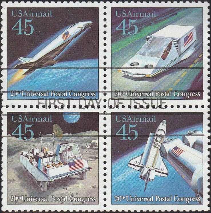 # C122-C125 Used Futuristic Mail Delivery | United States, Air Mail ...
