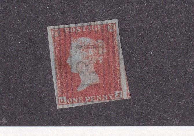 GB Scott # 3-4 Vf-1D RED 2d Blue Imperf Light Used Alphas Q-I F-C CAT ...