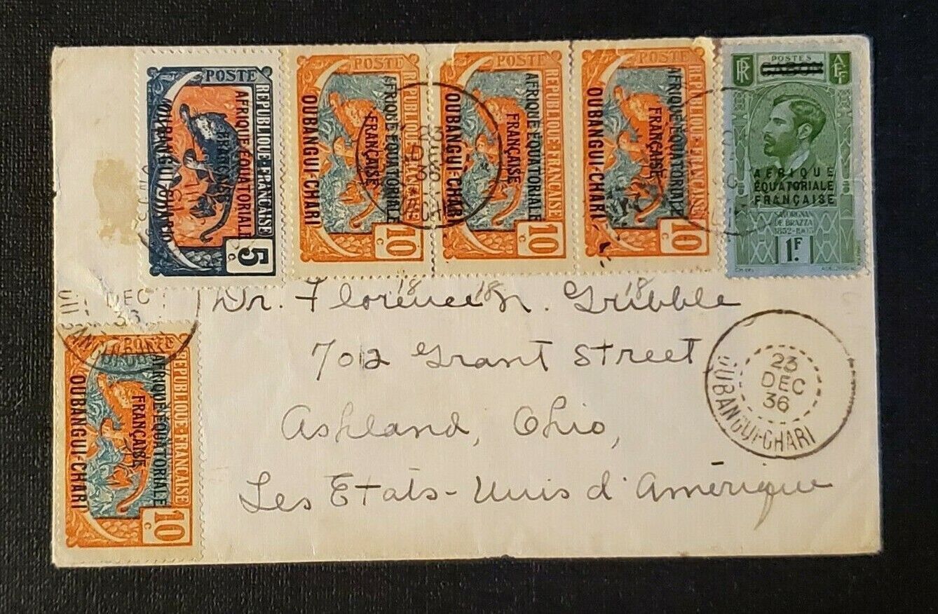 1936 French Congo Ashland Ohio Equatorial Africa Oubangui Chari ...