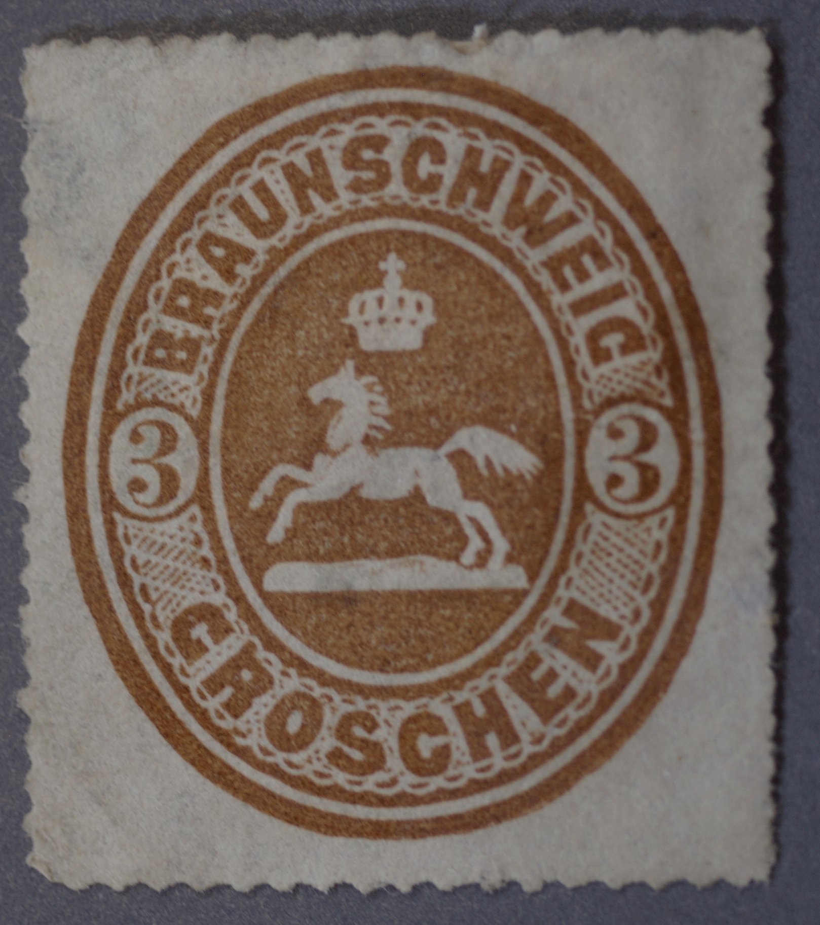 German States Brunswick #26 3 Groschen Unused With No Gum & Hinge ...