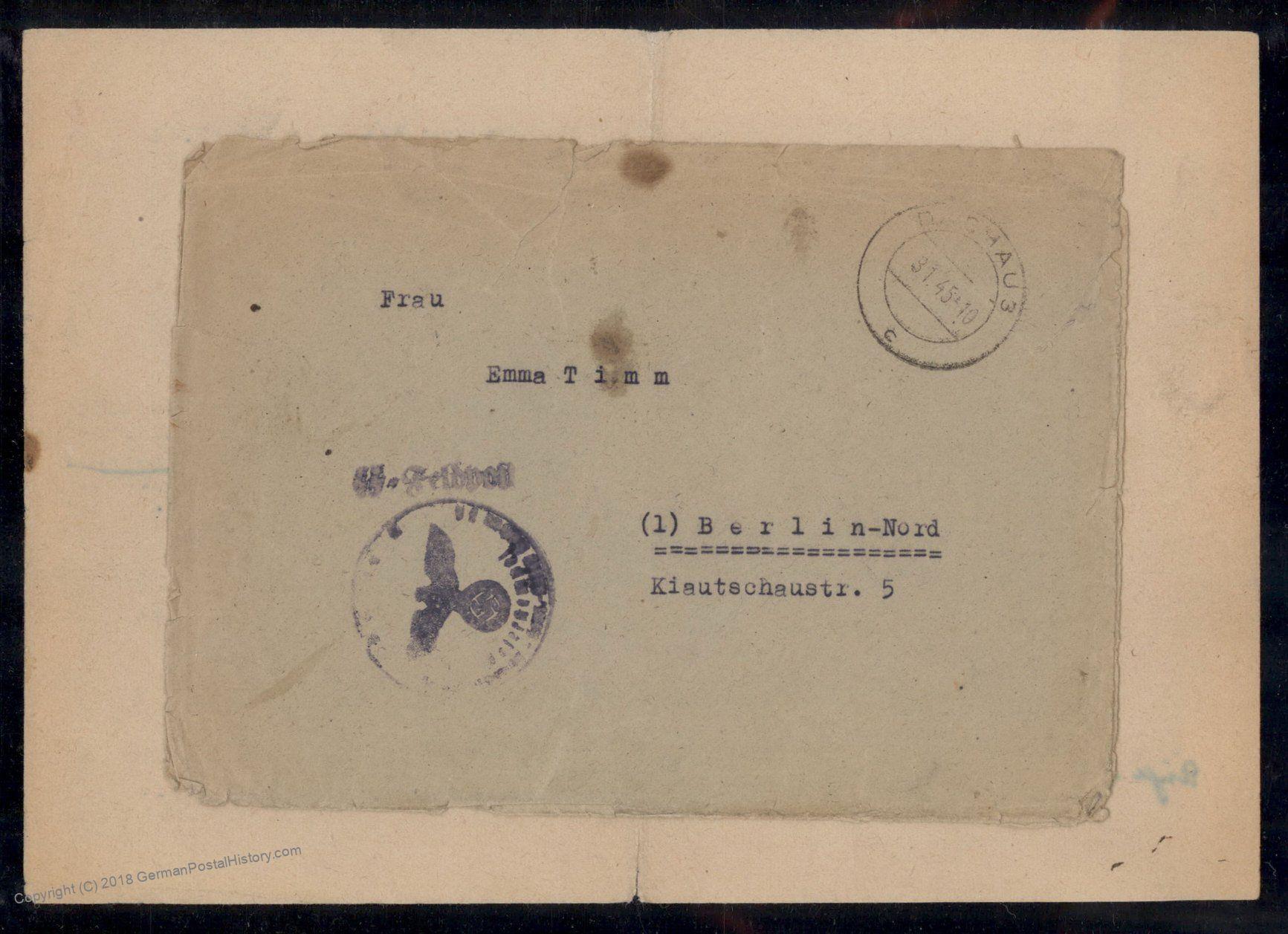 3rd Reich Germany KL Dachau Concentration Camp Waffen SS Inmate Death ...