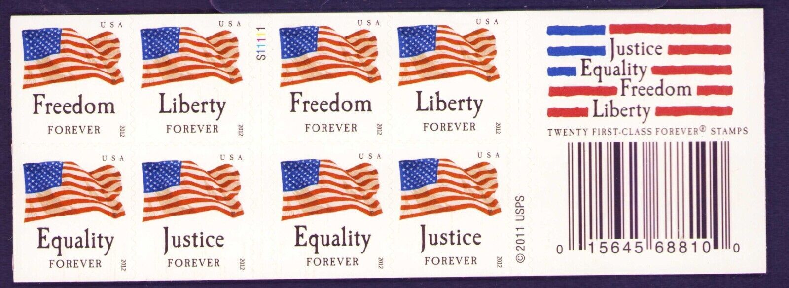 Mint US Flags Booklet Pane of 20 Forever Stamps Scott# 4648b (MNH ...