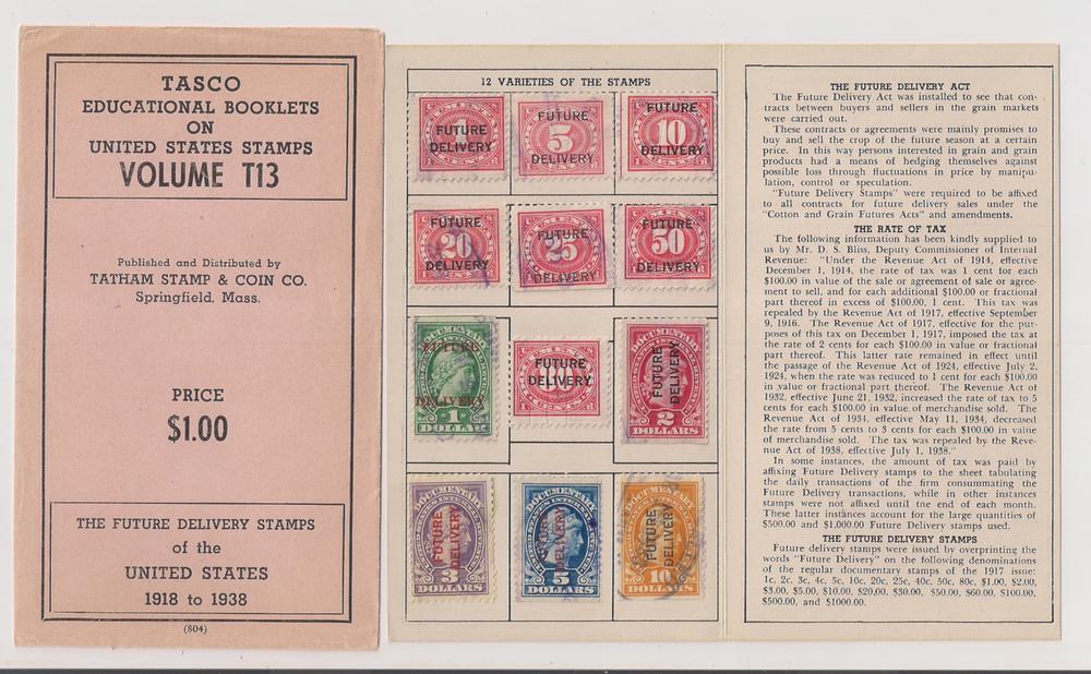 Tasco Booklet No. #T13 future delivery stamps inc ENVELOPE | United ...
