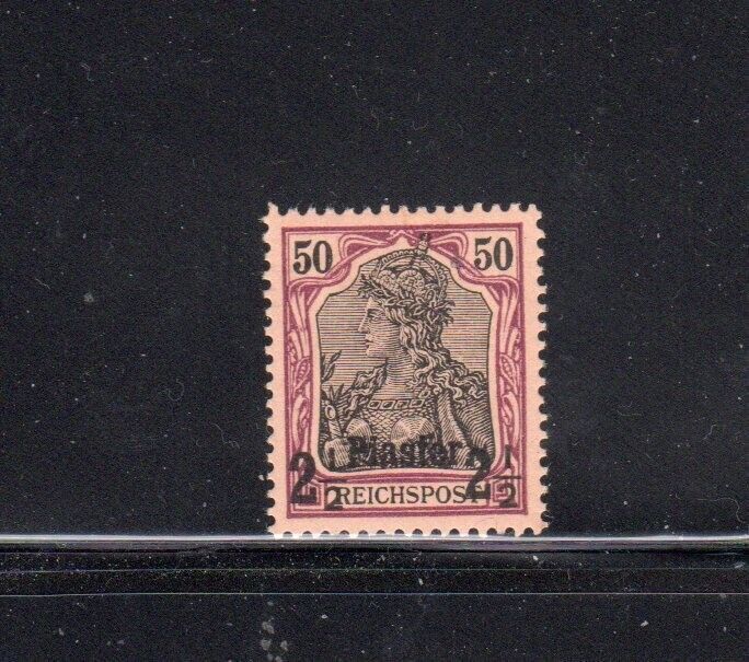 Germany Office in Turkey #19 1900 2 1/2p on 50pf Germania Mint VF LH O ...