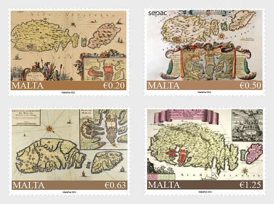 2018 Malta Historical Maps (4) - SEPAC (Scott NA) MNH | Europe - Malta ...