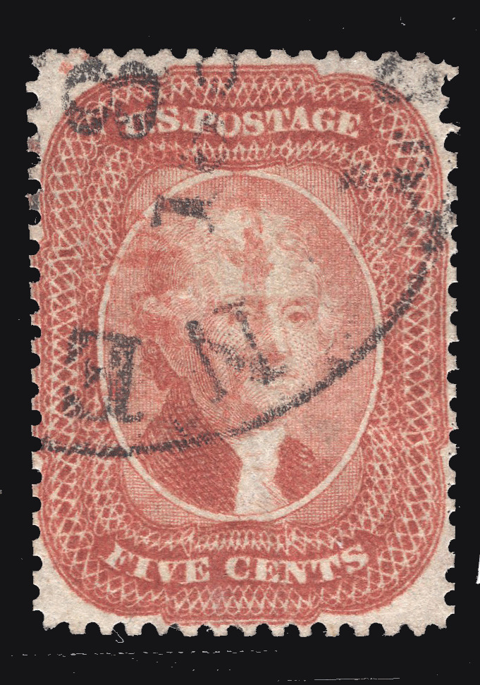 US Stamps #27 Brick RED Used Sound $1,450 LOT #80054* | United States ...