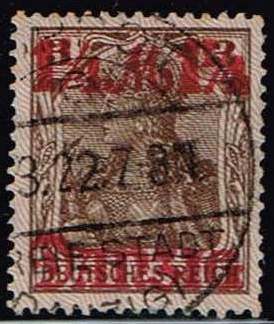 Danzig 1920,Sc.#26b used Germania - Overprint Peaks of burelage upwards ...