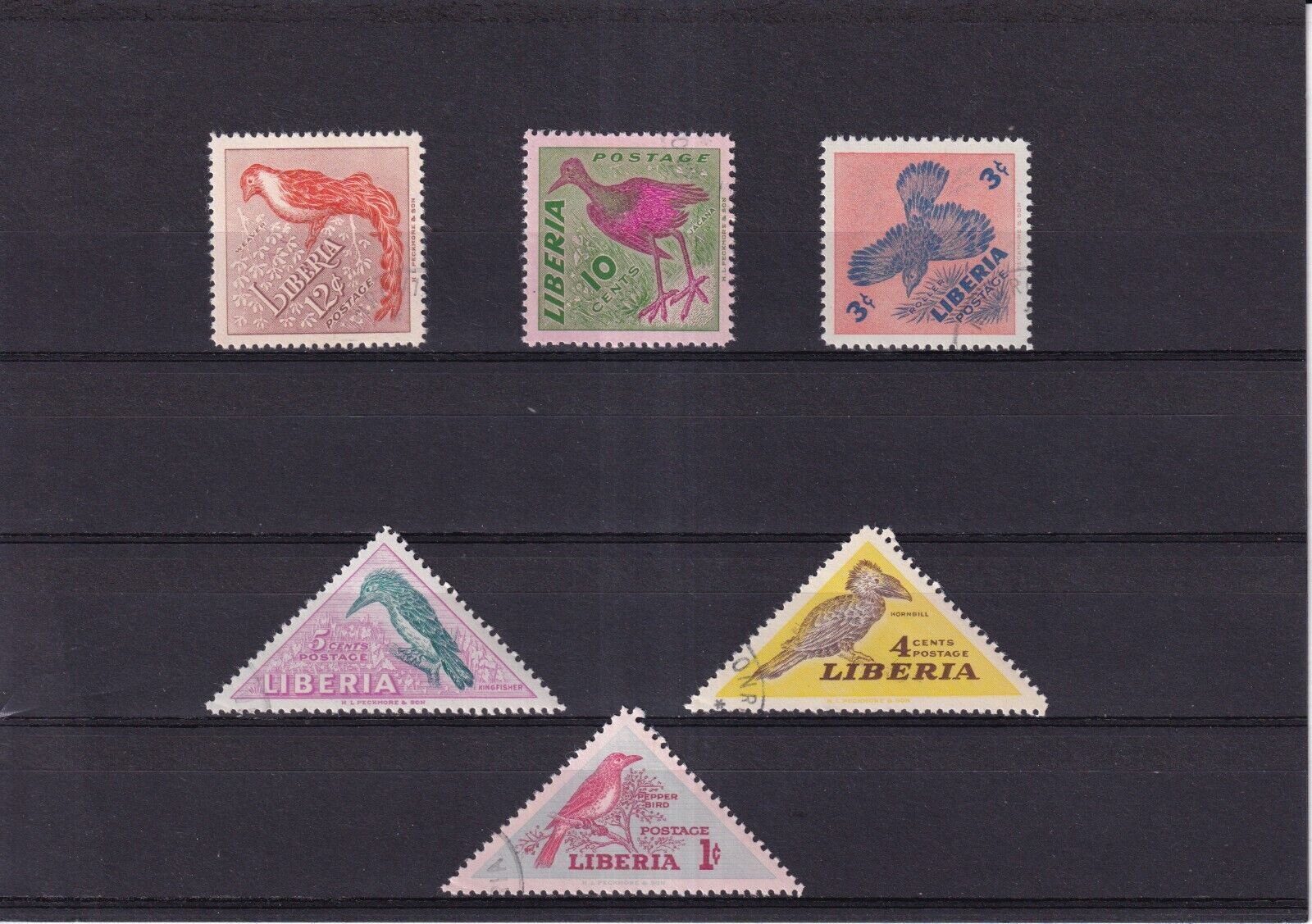 SA40f Liberia 1953 Local Birds used stamps | Africa - Liberia, Stamp ...