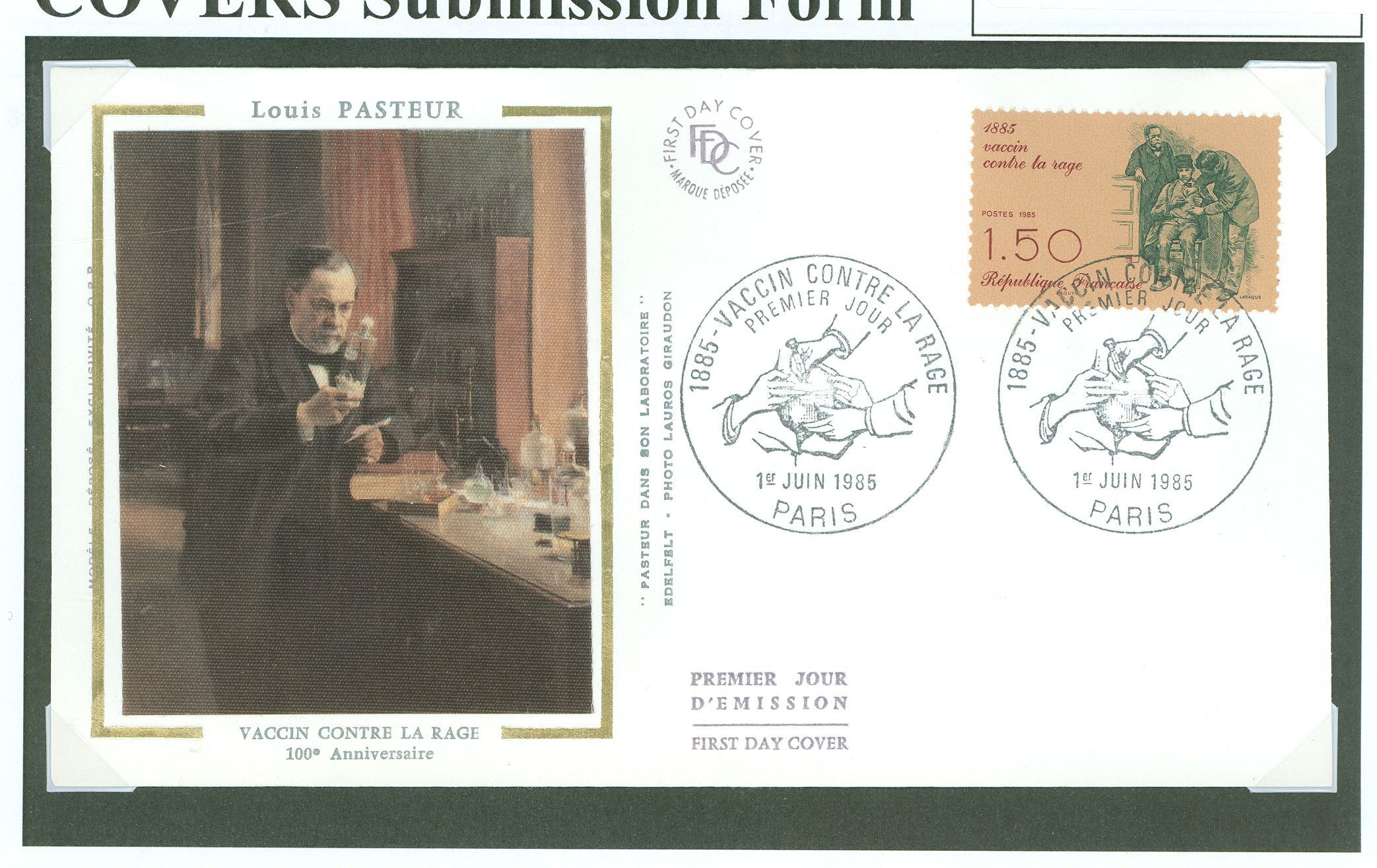 France 1979 Rabies vaccine cent., Louis Pasteur | Europe - France ...