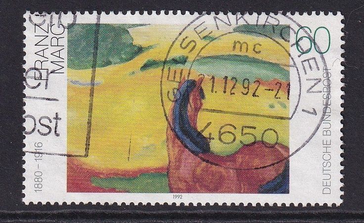 Germany #1750 used 1982 painting by Marc 60pf | Europe - Germany ...